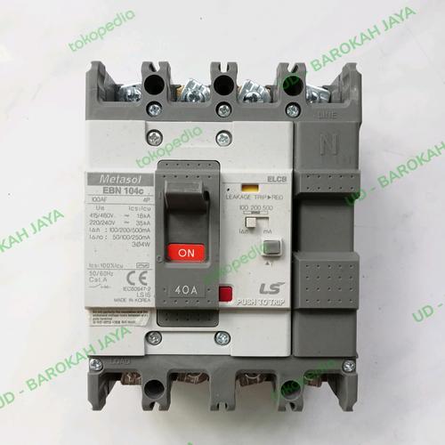 Jual ELCB METASOL LS EBN 104C 40A 4P MCCB BREAKER - Kota Surabaya - UD BAROKAH JAYA 2 | Tokopedia