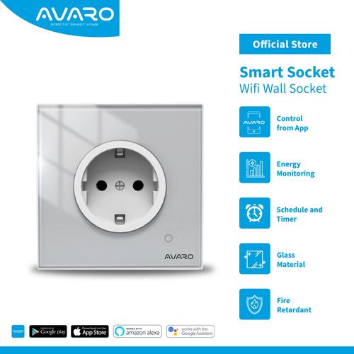 Promo AVARO WIFI Smart Wall Socket Colokan Listrik Dinding 16A (3000W ...