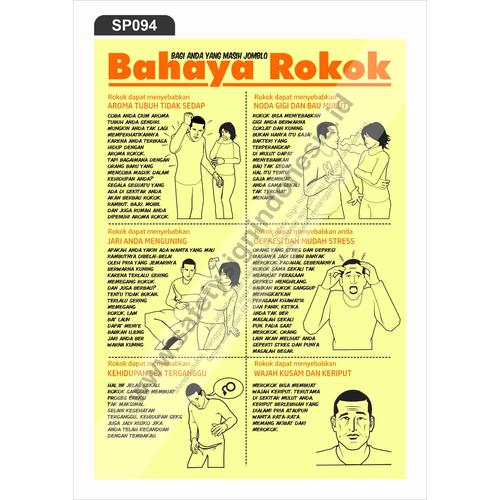 Jual SP094 Poster K3 Safety A1 Blok - No Smoking - Kota Cimahi - Safety Sign Indonesia | Tokopedia