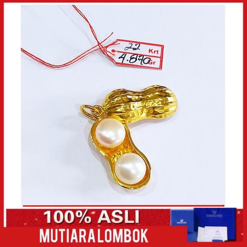 Jual Liontin Emas Mutiara Laut Premium Mewah 22 Karat Original Model ...