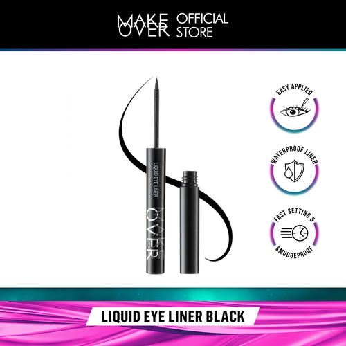 Promo MAKE OVER Liquid Eye Liner Black 1.7 ml - Eye Liner Liquid - Kab ...