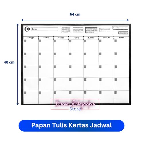 Jual Papan Tulis Kertas Jadwal / Whiteboard Schedule / Papan Jadwal ...