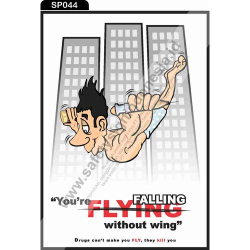 Jual SP044 Poster K3 Safety A2 Blok - You Falling Without Wings - Kota ...
