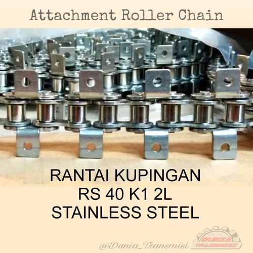 Jual RANTAI KUPINGAN RS 40 K1 2L STAINLESS SINGLE ATTACHMENT CHAIN ...