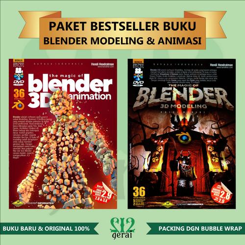 Jual PAKET BESTSELLER BUKU BLENDER 3D MODELLING DAN ANIMATION - Kota ...