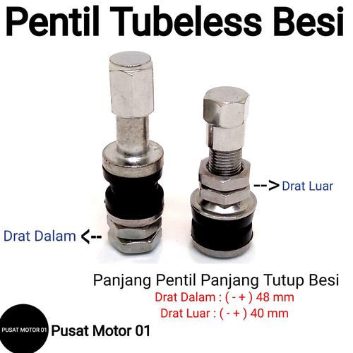 Jual Pentil Tubeless Besi Pentil Ban Motor Drat Luar Dalam Besi Plastik ...