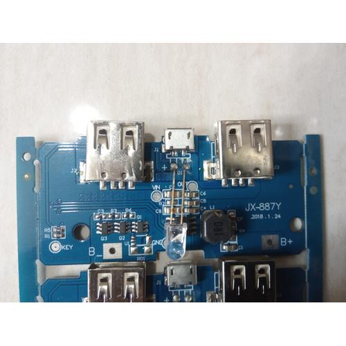 Jual PowerBank Dual USB Module 3.7v to 5V 2A Power Bank DIY 18650 ...