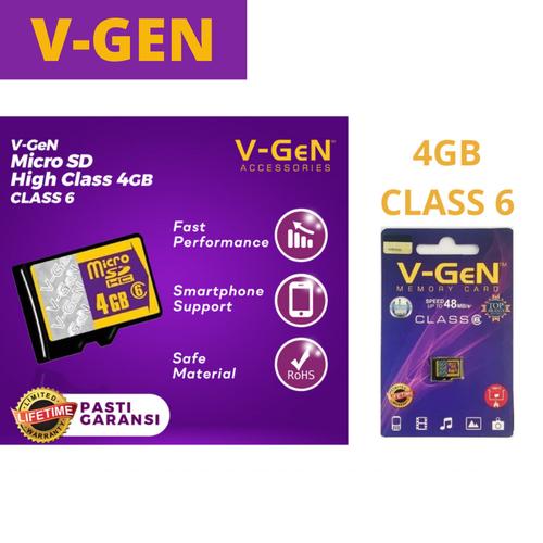 Jual MICRO SD V-GEN 4GB / 8GB / 16GB / 32GB CLASS 6 ORI - Kota Surabaya ...