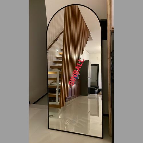 Jual cermin oval besar bingkai aesthetic standing mirror curve full ...