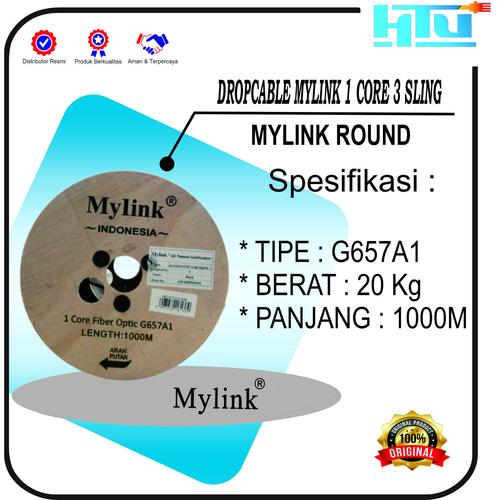 Jual Dropcable 1 Core 3 Slink Merk Mylink Panjang 1000m Model Round ...