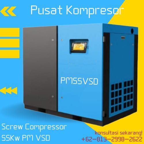 Jual Screw Compressor 75Hp Kompresor Udara COMPRESSOR PM55VSD 55kW ...