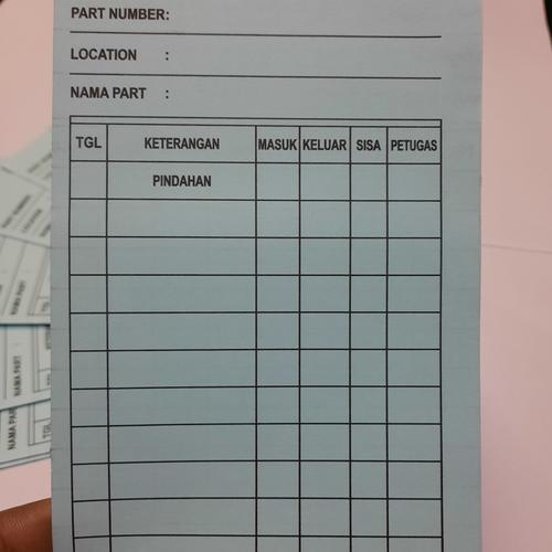 Jual Kartu Stock kartu Part kartu berobat kartu data data untuk Cek ...