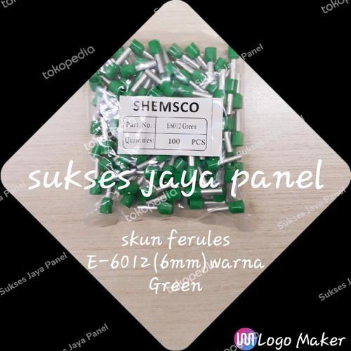 Jual skun ferules 6mm type E6012 warna hijau(satu ukuran - satu warna ...