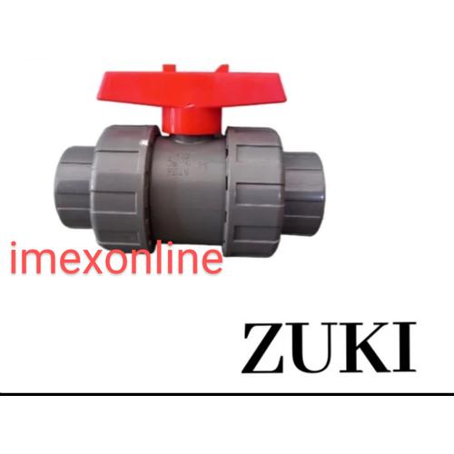 Jual Ball Valve Double Water Mur 1 inch POLOS TANPA DRAT- ZUKI Taiwan ...