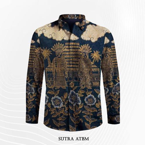 Jual bahan sutra atbm premium batik berpola kemeja_nmjk12 - all size ...