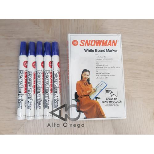 Jual Spidol Whiteboard Marker / Spidol Papan Tulis Snowman BG-12 ...