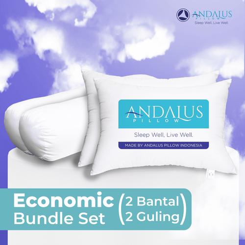 Jual Paket 2 Set Bantal Guling Tidur Hotel Andalus Economic Silicon ...