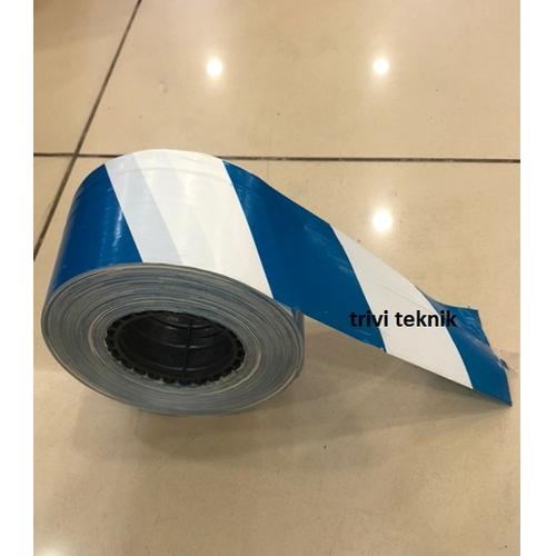 Jual barricade police line warning tape, pita pembatas barikade putih ...