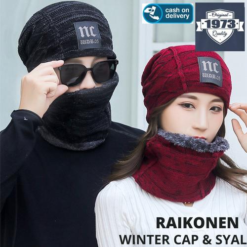 Promo Winter cap & syal : RAIKONEN - knit caps topi musim dingin topi kupluk - NAVY - Jakarta ...
