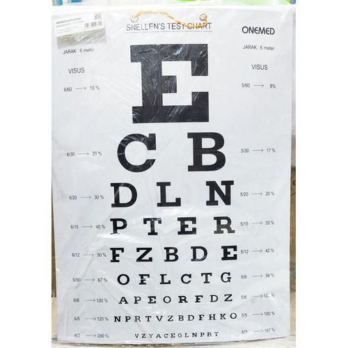 Jual Snellen Chart / Bagan Test Ketajaman Mata / Test Rabun Jauh ONEMED ...