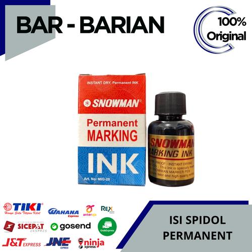 Jual ISI REFIL TINTA SPIDOL PERMANENT SNOWMAN / ISI ULANG TINTA SNOWMAN ...