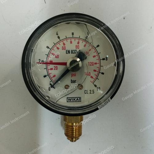 Jual Pressure Gauge WIKA Maxi Pointer 2,5 inch 10 bar dan 140 psi 1/4 ...