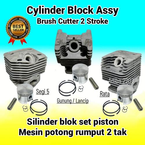 Jual silinder cylinder blok set seher seker piston potong rumput tipe 328 - kotak datar - Kota ...