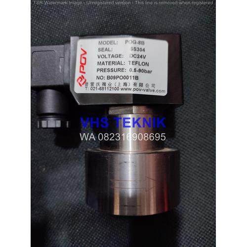 Jual HIGH PRESSURE SOLENOID VALVE POV POG-8B NC 1/2 INCH SS304 PTFE 90 ...
