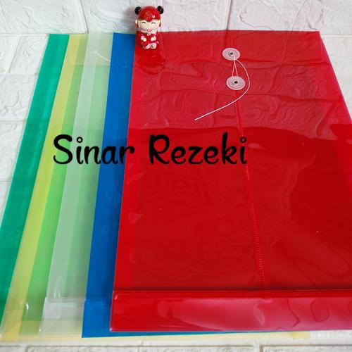 Jual 12PCS!! Map plastik tali/map bening plastik tali - Biru - Kota ...