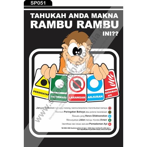 Jual SP051 Poster K3 Safety A1 Blok - Makna Rambu-Rambu - Kota Cimahi ...