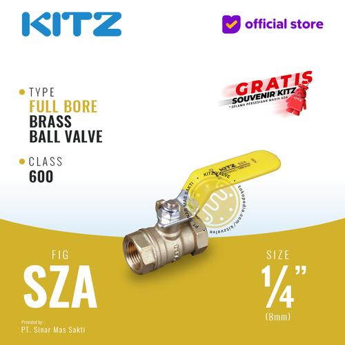 Jual KITZ Full Port Ball Valve Fig. 600 SZA , 1/4" - 8A - 8mm , Drat Screw - SATUAN - Jakarta ...