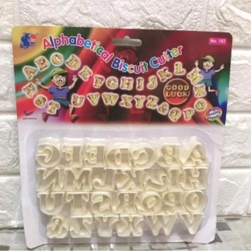 Jual cetakan kue kering bentuk alfabet huruf / cutter cake alfabet ...