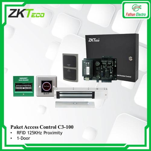 Jual Paket Access Control RFID 125KHz Proximity ZKTeco C3-100 - 1 Pintu - Kota Bekasi - Fathan ...