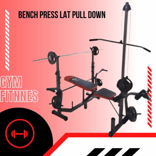 Jual bench press lat pull down multifungsi plus beban 40 kg bergaransi ...