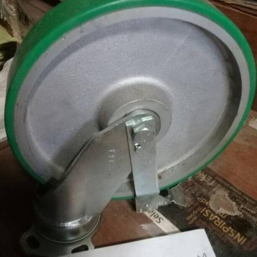 Jual roda pu hidup rem 12 inch roda gerobak roda material roda heavy ...