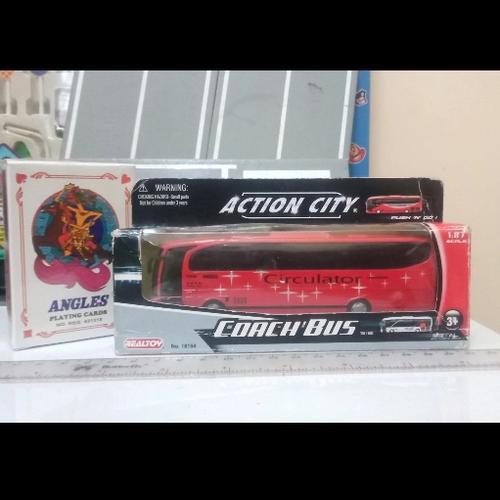 Jual Diecast Bus Mainan Bus Realtoy Action City Coach Bus box diecast ...