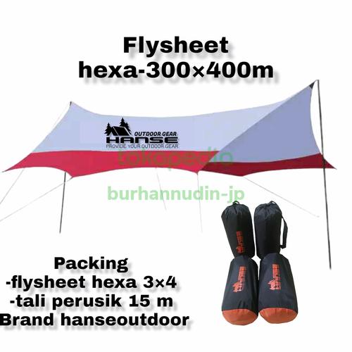 Jual flysheet 3x4 hexagon tebal(2warna) - ijoarmy - Kab. Sukabumi ...