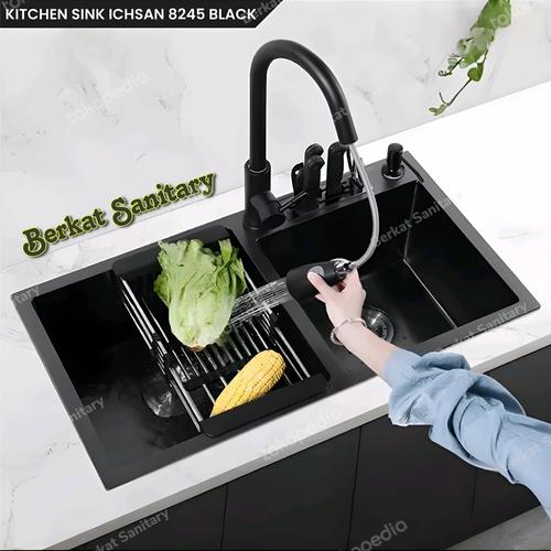 Jual Kitchen Sink Hitam 2 Lubang | Kitchen Sink Isan 8245 - Ichsan A ...