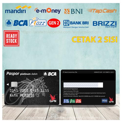 Jual KARTU EMONEY MANDIRI BCA BNI BRI GEN 2 DESIGN PASPOR PLATINUM - 2 ...