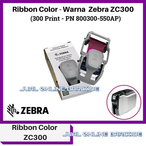 Jual ZEBRA RIBBON TINTA WARNA YMCKO PRINTER ZC300 ZC100 PN-800300-550AP ...