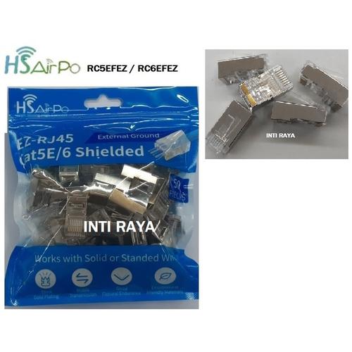 Jual HSAIRPO Connector RJ45 FTP HS AIRPO EZ Cat5 Cat6 Shielded (Anti ...