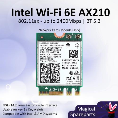 Jual Intel Wi-Fi 6E AX210 NGFF M.2 Wireless Network Card WiFi BT AX210NGW - Kota Tangerang ...
