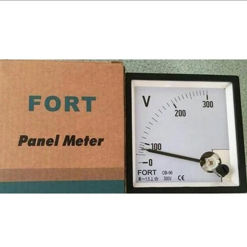 Jual Volt meter / Voltmeter Analog FORT 96x96 FT-96V 300V 500V - Kota ...