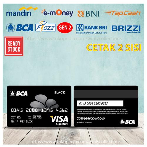 Jual KARTU EMONEY MANDIRI BCA BNI BRI GEN 2 DESIGN SIGNATURE BLACK - 2 ...