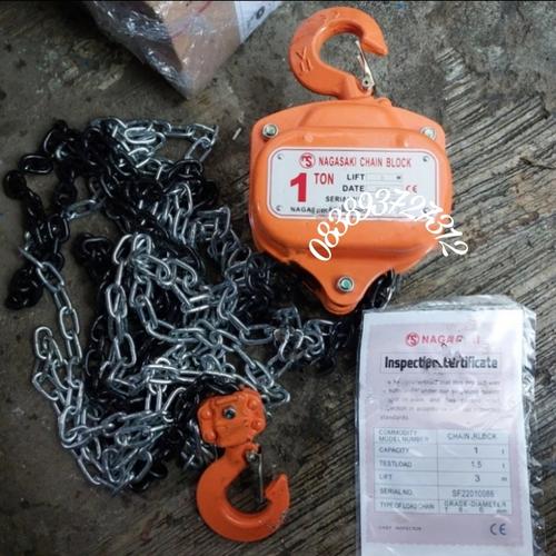 Jual Chain Block 1 Ton x 5 Meter Nagasaki Takel Hand Manual Alat angkut ...