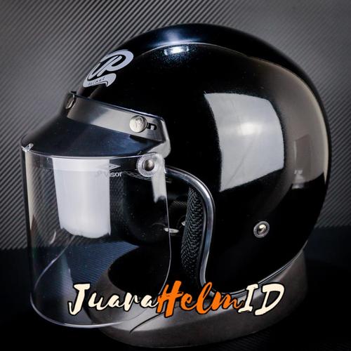 Jual JPX HELM JP RETRO NEW BIGIE / BLACK SILVER / JPRETRO - STANDAR, L ...