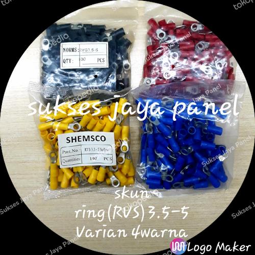 Jual skun kabel Ring /bulat (RVS) ukuran 3.5 - 5 (varian-4 warna ...