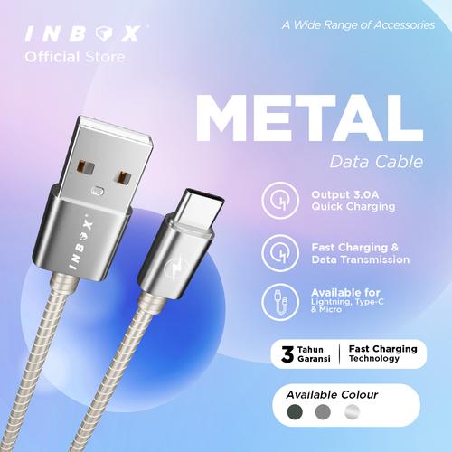 Promo Kabel Data|Kabel USB|Kabel Charger Inbox Metal Micro,Type C ...