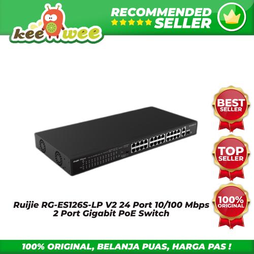 Jual Ruijie RG-ES126S-LP V2 24 Port 10/100 Mbps 2 Port Gigabit PoE ...