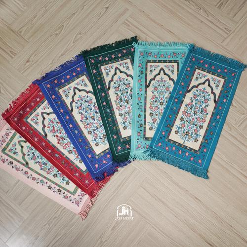 Jual Sajadah Sujud Kepala Mini Muka Travel Suede Kanebo Umroh Haji Amaar Light Blue Kota